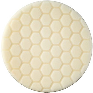 Chemical Guys BUFX_104_HEX6 Hex-Logic Light-Medium Polishing Pad, White (6.5 Inch Pad made for 6 Inch backing plates), Gray, 1 Pad Included