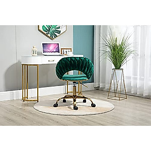 FATFISH Computer Chair Office Chair Adjustable Swivel Chair Fabric Seat Home Study Chair