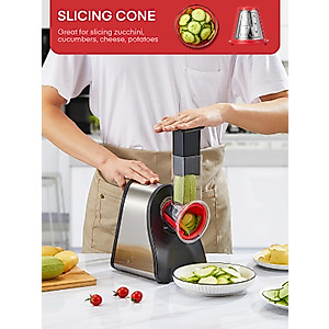 Electric Cheese Grater 150W Cheese Shredder for Home Kitchen Use, One-Touch Control Electric Slicer Shredder Ideal for Cheese, Cucumber, Carrot