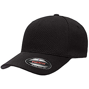 Flexfit Men's Cool & Dry 3D Hexagon Jersey, Black, L/X-Large