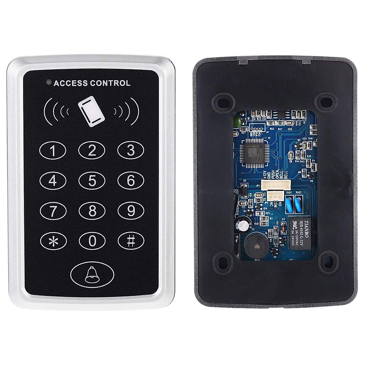 AMOCAM Door Access Control System, Stand-Alone Password Keypad + 5PCS Key Fobs Keychains for Entry Home Security Access Controller