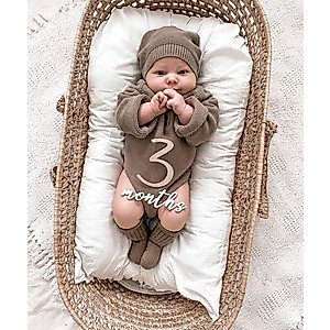 Baby Milestone Numbers|Baby Photo Props Wooden|Newborn Birth Announcement Card Wooden|