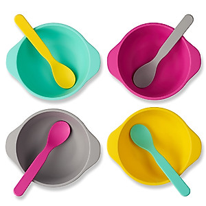 GET FRESH Plant-Based PLA Kids Bowls Set – 4-Pack Melamine Free Plant Based Snack Bowls for Kids and Toddlers – Small Biodegradable Plant-Based Childrens Dinnerware Bowls – Reusable PLA Kids Dishes