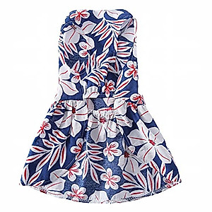 Dress for Dogs Cute Pet Print Skirt Breathable Summer Sleeveless Shirt Comfortable Dog Shirt Breathable Dog