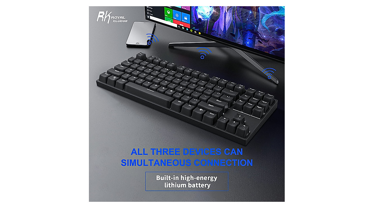 RK Royal Kludge RK987 Mechanical Keyboard - Compact & Versatile Gaming ...