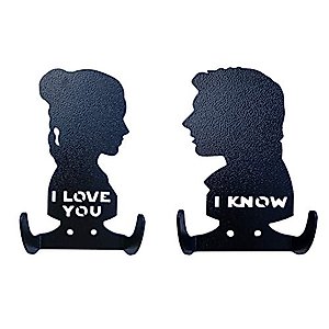 HeavenlyKraft I Love You I Know Steel Wall Coat Hook Dual Holder for Living Room Hat Hanger Bathroom Towel Kitchen Strong Garage Storage Organizer Utensil Hook I love you Gift Size 5.9 X 3.14 X1.35 In