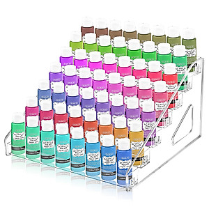 Vowcarol Clear Paint Organizer, Miniature Paint Holder 7 Layers Paint Storage Rack, Craft Paint Organizer Rack