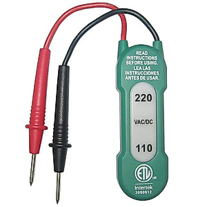 Commercial Electric 110-220V AC/DC Voltage Tester with GFCI Outlet Tester