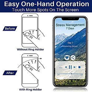 Moxweyeni 6 Pcs Cell Phone Ring Holder Stand Phone Ring Holder Adhesive Metal Phone Finger Grip Universal Ring Holder for Cell Phone Tablet, Sticky Phone Charms Accessories (Heart Shaped)