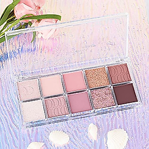 AMY'S DIARY 10 Colors Pink Eye Shadow Eyeshadow Palette, High Pigmented, Blendable Long Lasting Waterproof Nude Pink Neutral Eye Palette Makeup (14#)