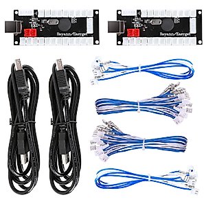 Qenker 2-Player Zero delay USB Encoder to Arcade Joystick and Arcade Buttons, USB Joystick Encoder for PC, MAME, Windows and Raspberry Pi