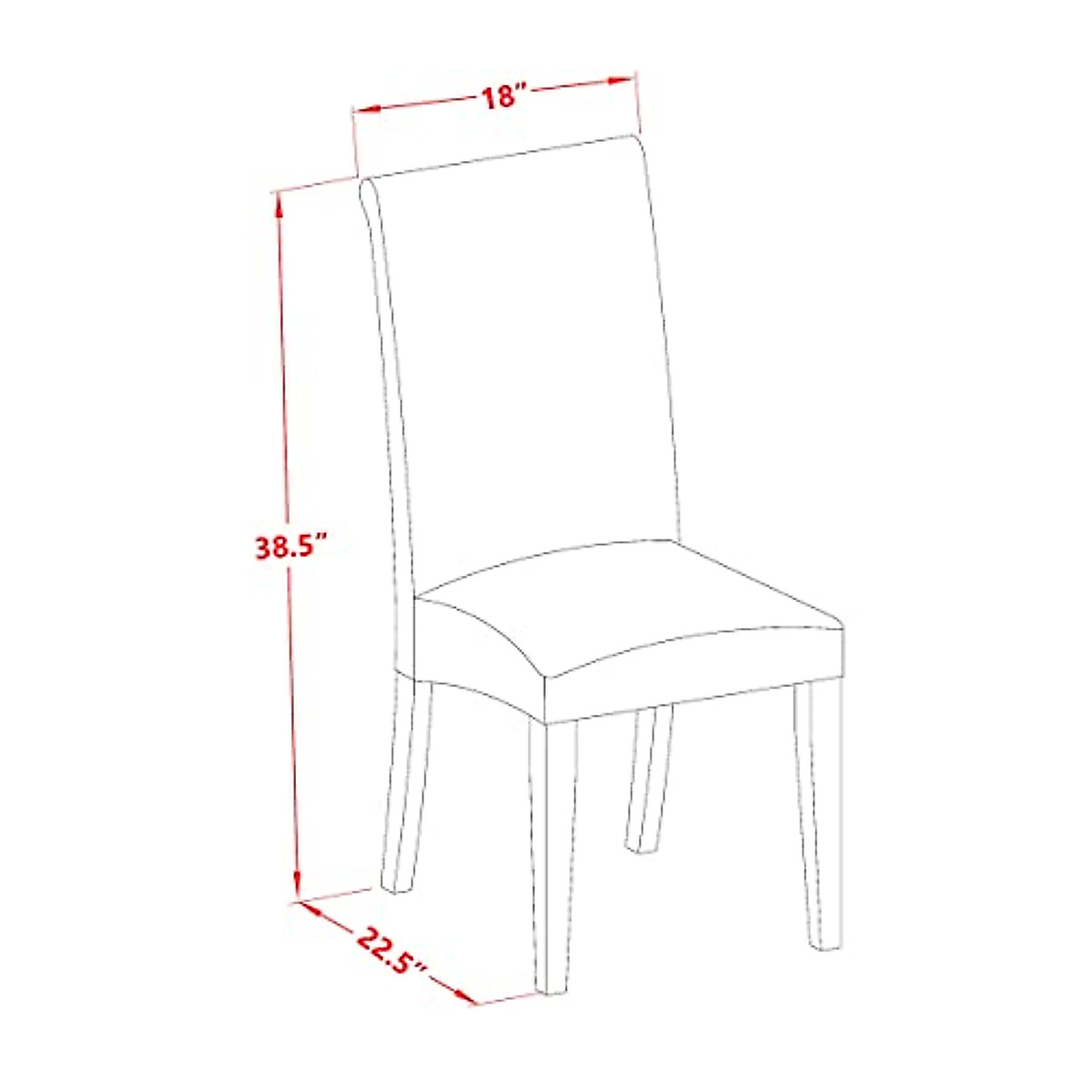 East West Furniture NDBA3-MAH-18 3 Piece Kitchen Table Set Contains a Rectangle Dining Room Table with Dropleaf and 2 Brown Linen Linen Fabric Parson Dining Chairs, 30x48 Inch, Mahogany