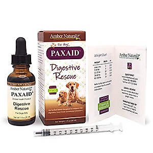 Amber NaturalZ - Paxaid Digestive Rescue - Appetite, Gut, Digestive Health, and Vitality Support for Puppies and Dogs. Helps Support Digestive enzymes and Occasional gastric upsets - 1 Oz Bottle