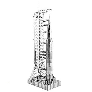 Fascinations Metal Earth Apollo Saturn V with Gantry 3D Metal Model Kit