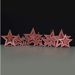 Decor365 Glitter Rose Gold Star Garland Twinkle Little Star Party Decoration Hanging Decor backdrop Banner Streamer for Birthday/Bday/Baby Shower/Bachelorette/Wedding/Christmas/Engagement/Graduation
