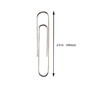 Jumbo Paper Clips, 2 Inch Paper Clip, 100 pcs Large Paperclips (Jumbo, Silver)