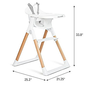 Munchkin® Float™ Easy Clean Foldable Baby High Chair - Compact Modern Design Great for Small Spaces