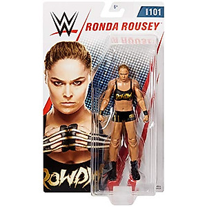 WWE Rounda Rousey Action Figure in 6-inch Scale with Articulation & Ring Gear Series #101