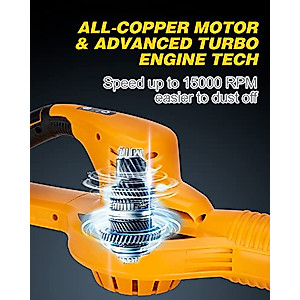 Adedad Leaf Blower Cordless with Battery & Charger, 150 MPH Electric Leaf Blower for Lawn Care, 20V Battery Powered Leaf Blower for Blowing Leaf, Snow, Dusting, Pet Hair