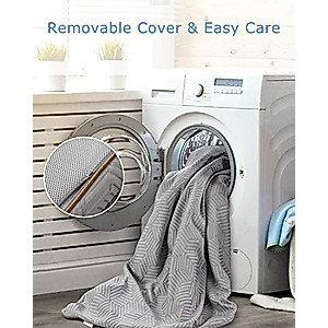 BedStory 4 Inch Memory Foam Mattress Topper Queen, Gel & Bamboo Charcoal Infused Bed Toppers, Foam Mattress Pad with Breathable Removable Cover, High-Density Memory Foam