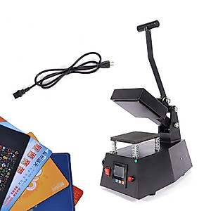 Heat Press Machine, 110V Digital Press Single Heater 600W Small Digital Label Heat Press Machine T-Shirt Logo Printing for Transfer Stickers Labels DIY Logo, 0-250℃