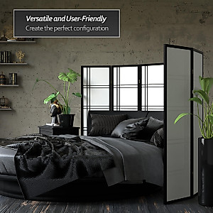 Red Lantern DC60-BLK-4P Room Divider, 4 Panel, Black