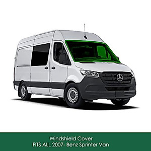 VANNCAMP 4 Season Windshield Cover for 2007-2024 Mercedes Benz Sprinter Van Window Cover - Olive Gray