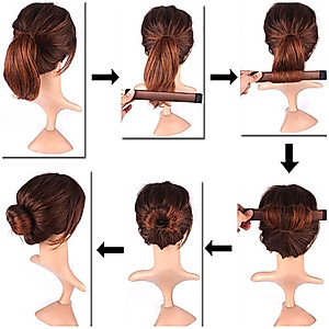 3 Pcs Magic Hair Bun Maker, Donut Bun Maker for Hair, DIY French Twist Bun Shaper Maker Hair Tools for Girls Women Kids