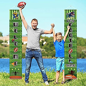 Football Party Banner Football Party Decorations Welcome Porch Sign for Football Theme Festival Birthday Baby Shower Decoration