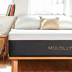 Molblly Queen Mattress - 10-Inch Hybrid Mattress with Individual Pocket Springs and Foam, Queen Size Bed in a Box, Breathable and Pressure-Relieving, Medium, Mattresses Queen Size 60"*80"*10"