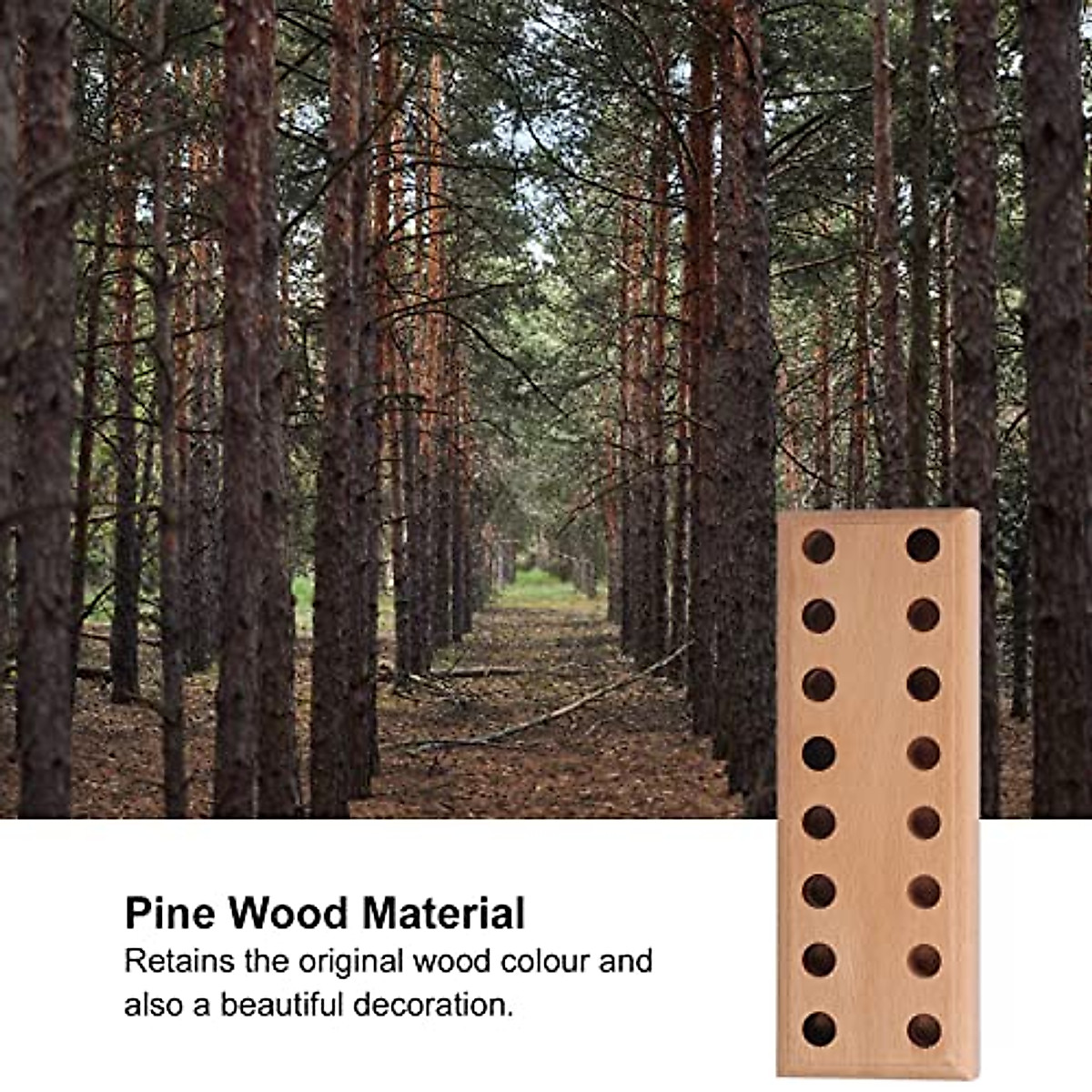 Plier Organizer Pine Wood Display Stand Base Wooden Cutter Holder Rack 16 Holes for Storage