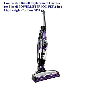 Replacement Charger for Bissell Powerlifter ION PET 2-in-1 Lightweight Cordless 3191 3191C Lithium-ion Battery 14v 800mA 2-in-1 Cordless Stick Vacuum E-Tek ZD12D140080US