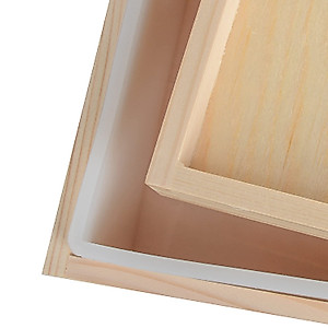 Large Soap Molds, 8L/282oz Rectangle Silicone Liner for 18 Bar Mold with Wooden Box and Lid,DIY Handmade Soap Making Tools