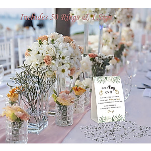 Put a Ring On It,Don't Say Bride or Wedding Game,Bridal Shower Games 50 Guests,Green Garden Bridal Shower Game,Engagement Party,Bachelorette Decorations for Party,Woodland Bridal Shower Favors-L27