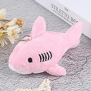 baolaili Cute Shark Plush Keychain,Mini Stuffed Animal Soft Shark Plush Toys,Purse Pendant Doll Shark Toys Plush Shark Keychain Pendants Stuffed Animals Key Chains Stuffed Shark Plushie Backpack