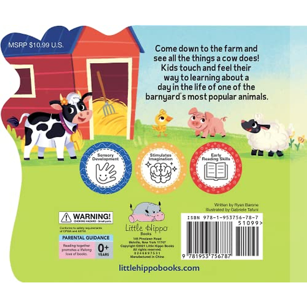 Farm Days with Cow - Touch and Feel Board Book - Sensory Board Book