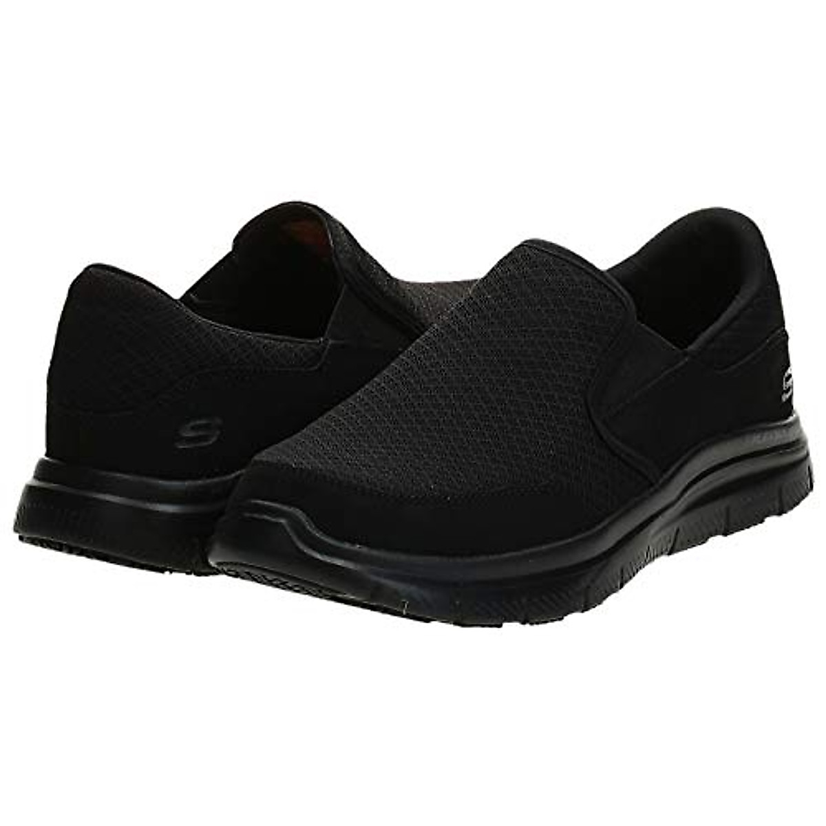 Skechers Men's Black Flex Advantage Slip Resistant Mcallen Slip On - 9.5 D(M) US