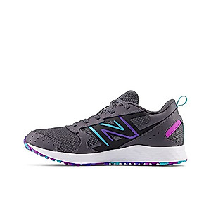 New Balance Kid's Fresh Foam 650 V1 Lace-up Running Shoe, Magnet/Electric Indigo/Cosmic Rose, 4 Wide Big Kid