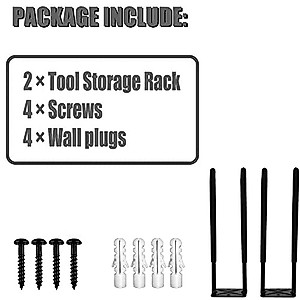 Ultrawall Upgraded Garage Hooks, Heavy Duty Utility Steel Garage Storage Hooks, 12.4 Inch Garage Wall Mount Double Hook for Car Tires, Ladders, Chairs, Ropes and Garden Tools
