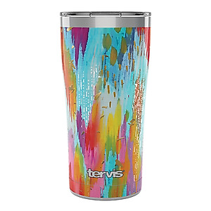 Tervis EttaVee - Brush Strokes Triple Walled Insulated Tumbler Travel Cup Keeps Drinks Cold & Hot, 20oz Legacy, Stainless Steel