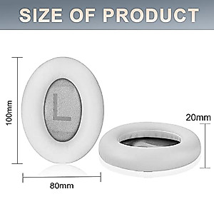 Noise Cancelling 700 Earpads Replacement Ear Pads Protein PU Leather Ear Cushion Compatible with Bose NC700 Bose Noise Cancelling 700 Bluetooth Headphones （White