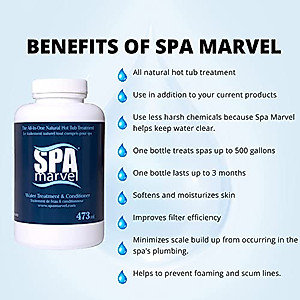 Macke Pool & Patio Spa Marvel Treatment and Conditioner, Spa Marvel Cleanser, Spa Marvel Filter Cleaner natural solution hot tub water care system moisturizer cleaner and Absorbent Sponge