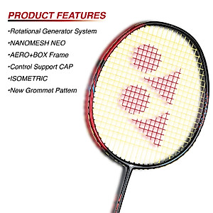 YONEXYONEX Astrox Smash Badminton Racket, Black/red