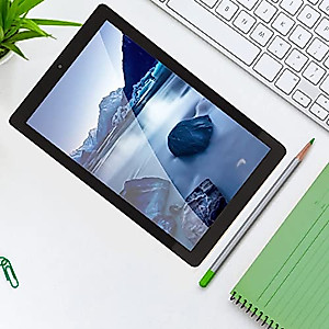 PUSOKEI 10in 1960x1080 IPS HD Tablet, Octa Cores 2.5GHZ Black, 6GB 128GB Storage, Front 5MP Rear 13MP Camera, Dual Stereo Speakers, BT5.0 Touch, Dual SIM, Dual Band WiFi, 3G Calling Tablet(EU)