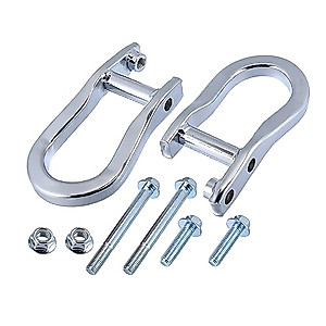 X AUTOHAUX Left Right Front Recovery Tow Hooks Kit 84072464 for Chevy for Chevrolet Silverado for GMC Sierra 1500 2007-2019 Silver Tone
