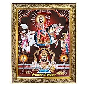 Koshtak baba ramdev pir Maharaj samadhi in hourse photo frame with Unbreakable Glass for wall hanging/gift/temple/puja room/home decor and Worship