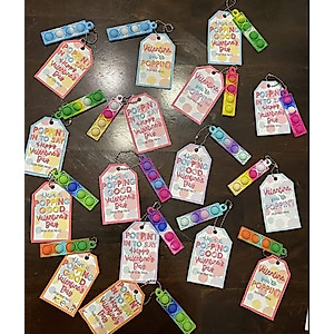 Beyourself Mini Fidget Toy Push pop Keychain Toy, Christmas AmongToy Fidget It Toy,Decompression and Anti Anxiety Kit Fidget Toys (24)