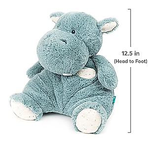 GUND Baby Oh So Snuggly Hippo Large Plush Stuffed Animal for Babies and Infants, Teal, 12.5”