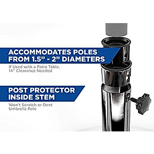 US Weight Fillable Free Standing Umbrella Base, Empty, White