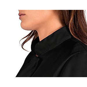 Womens Black Classic Short Sleeve Chef Coat, 2XL